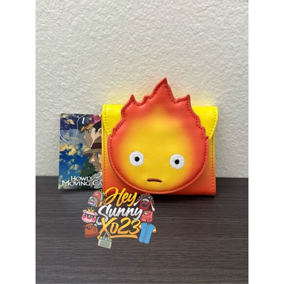 Ghibli | Bags | Studio Ghibli Howls Moving Castle Calcifer Flap Wallet ...